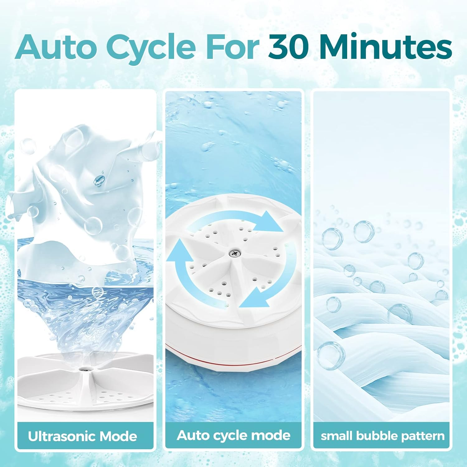 LytLStrox Mini Washing Machine,Portable Foldable Ultrasonic Small ...