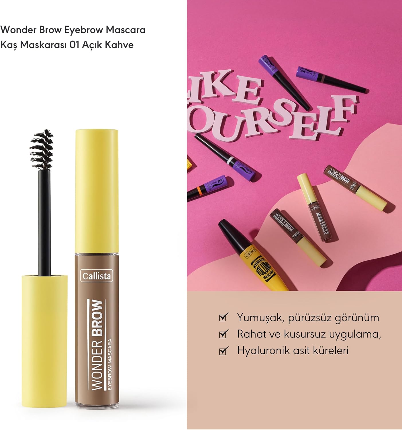 Callista Wonder Brow Eyebrow Mascara 01 - Blonde | Noon-EG نون ايجي